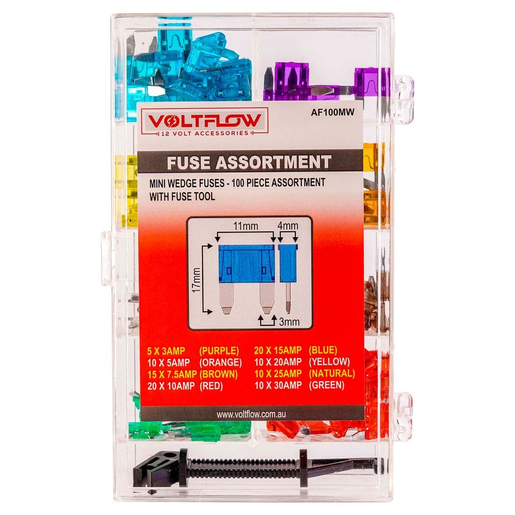VoltFlow Car Fuses 100 Piece 3Amp-30Amp Kits · VoltFlow 12 Volt Australia