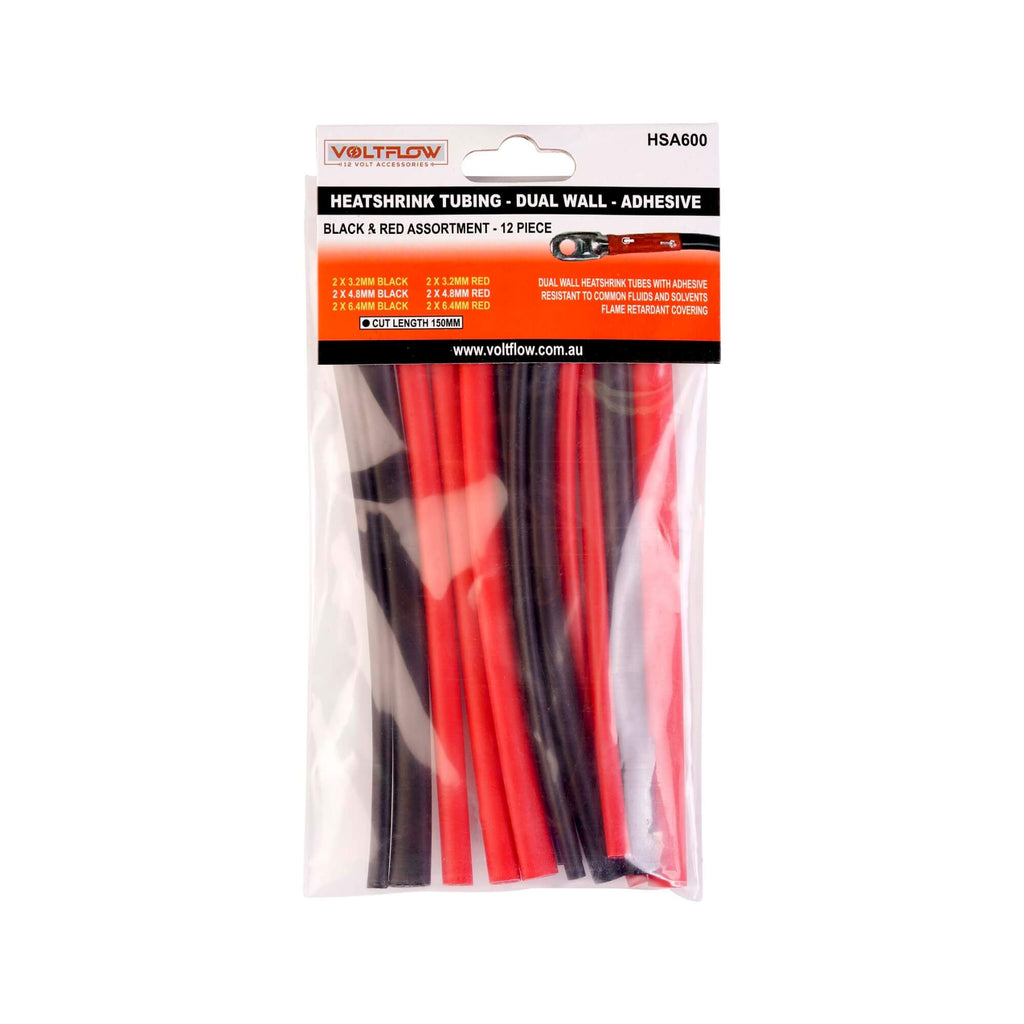 VoltFlow Dual Wall Heat Shrink 12 piece 150mm · VoltFlow 12 Volt Australia
