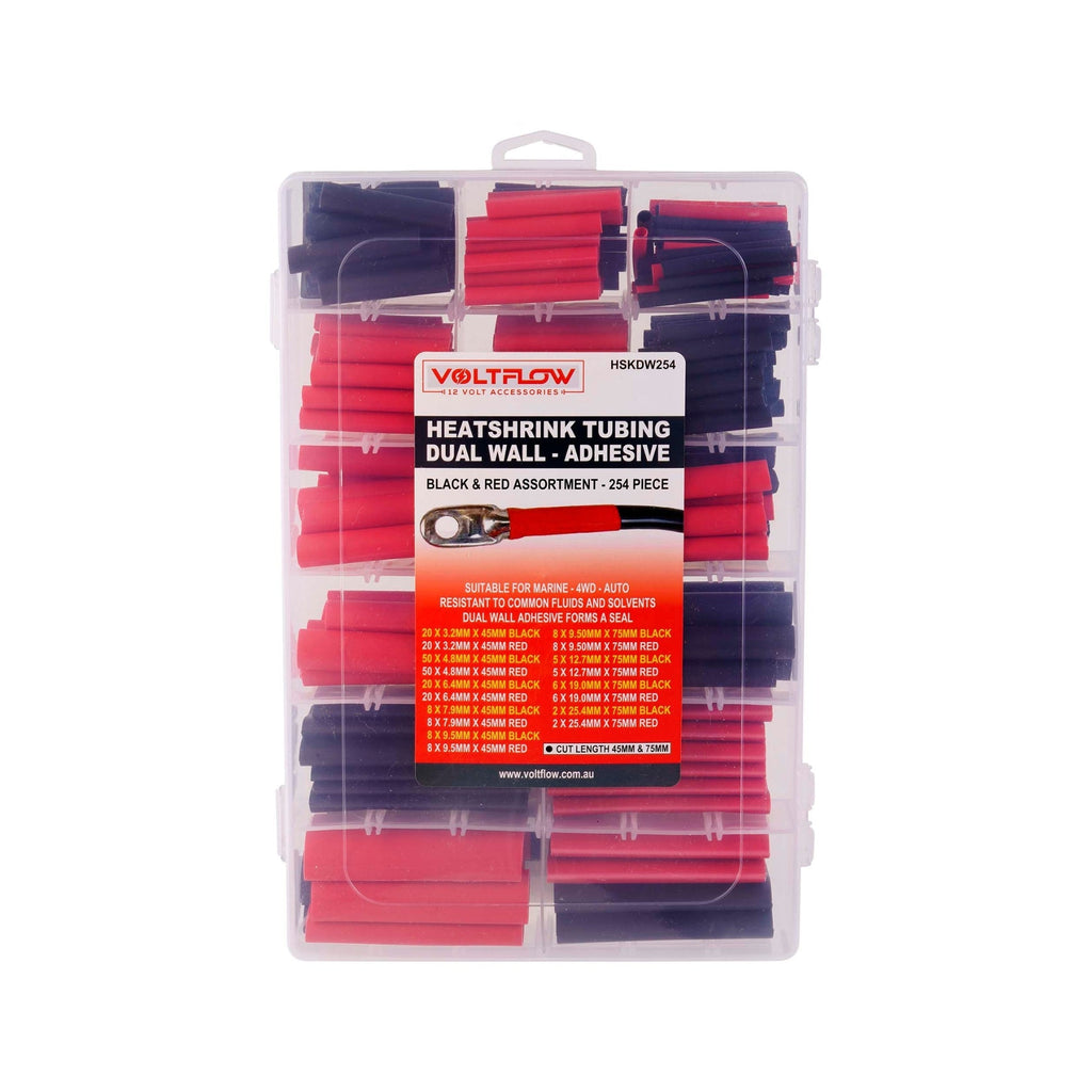 VoltFlow Dual Wall Heat Shrink Kit 254 Piece Black & Red · VoltFlow 12 ...