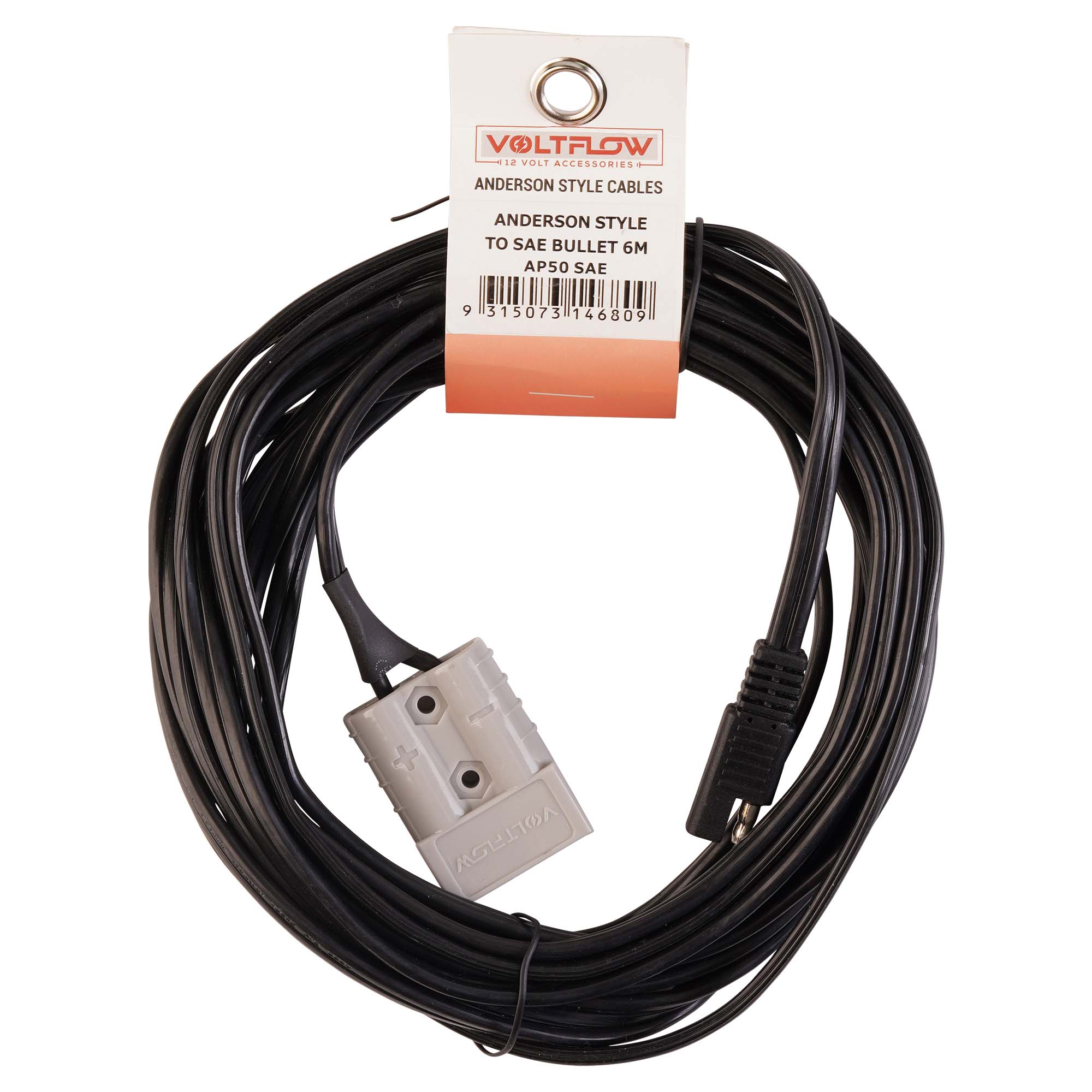 VoltFlow 12V Anderson Style Plug To SAE Bullet Lead 6metre · VoltFlow ...