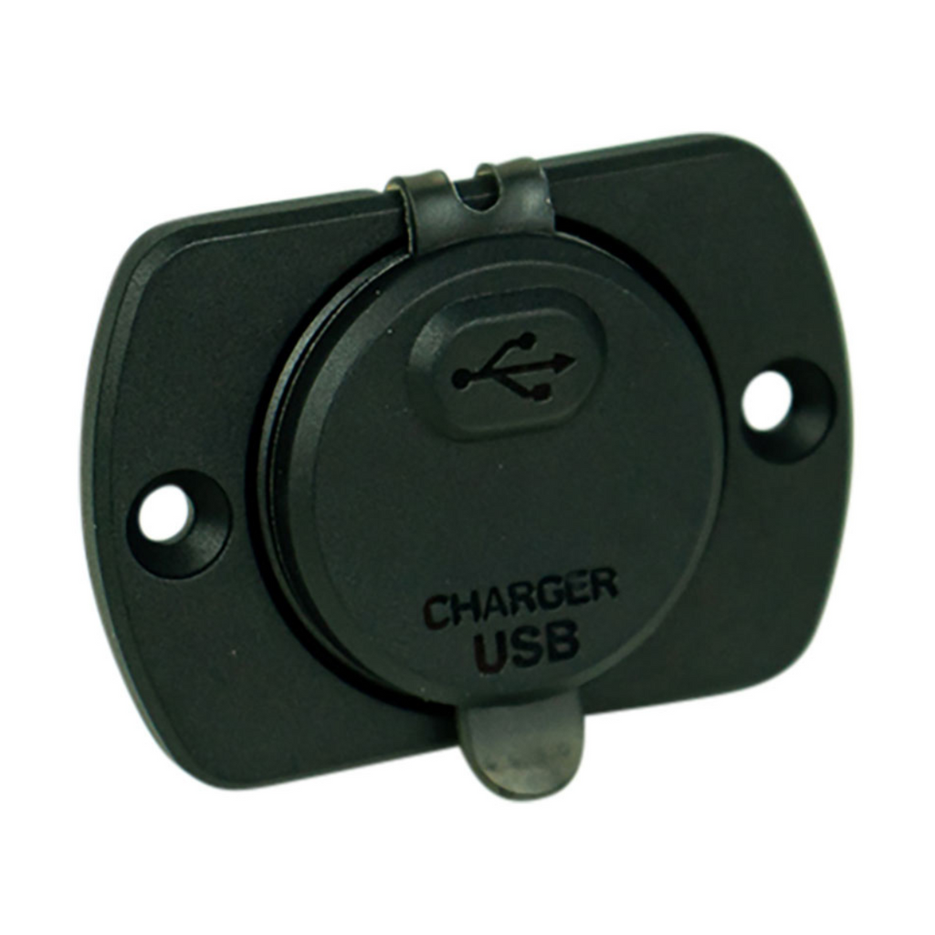 VoltFlow 12V Volt Gauge Flush Mount with USB and Switch with Red LED ...