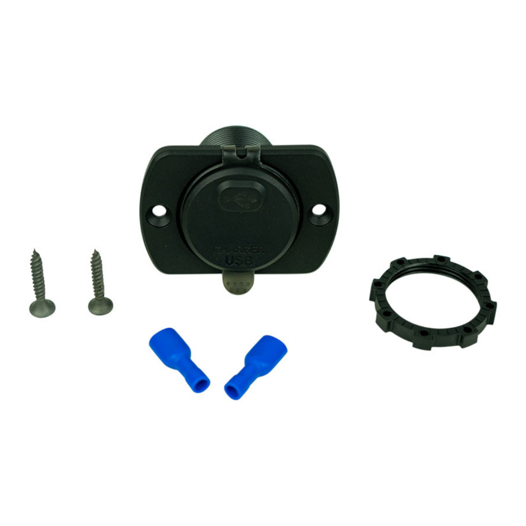 VoltFlow 12V Volt Gauge Flush Mount with USB and Switch with Red LED ...